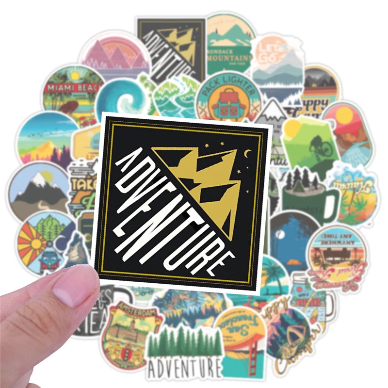 Summer Outdoor Sticker Pack (50 Pcs) – Campnsea