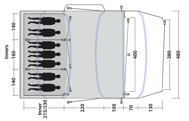 Outwell Jacksondale 7PA Air Tent 2024 with Pump (B-STOCK) – Campnsea