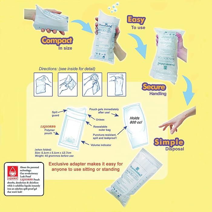TravelJohn Disposable Urinal - 3-Pack – Campnsea