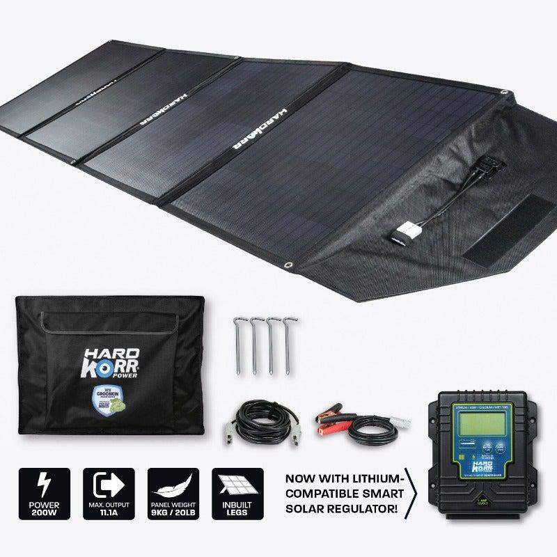 Hardkorr 200W Heavy Duty Portable Solar Mat with Crocskin Cell Armour ...