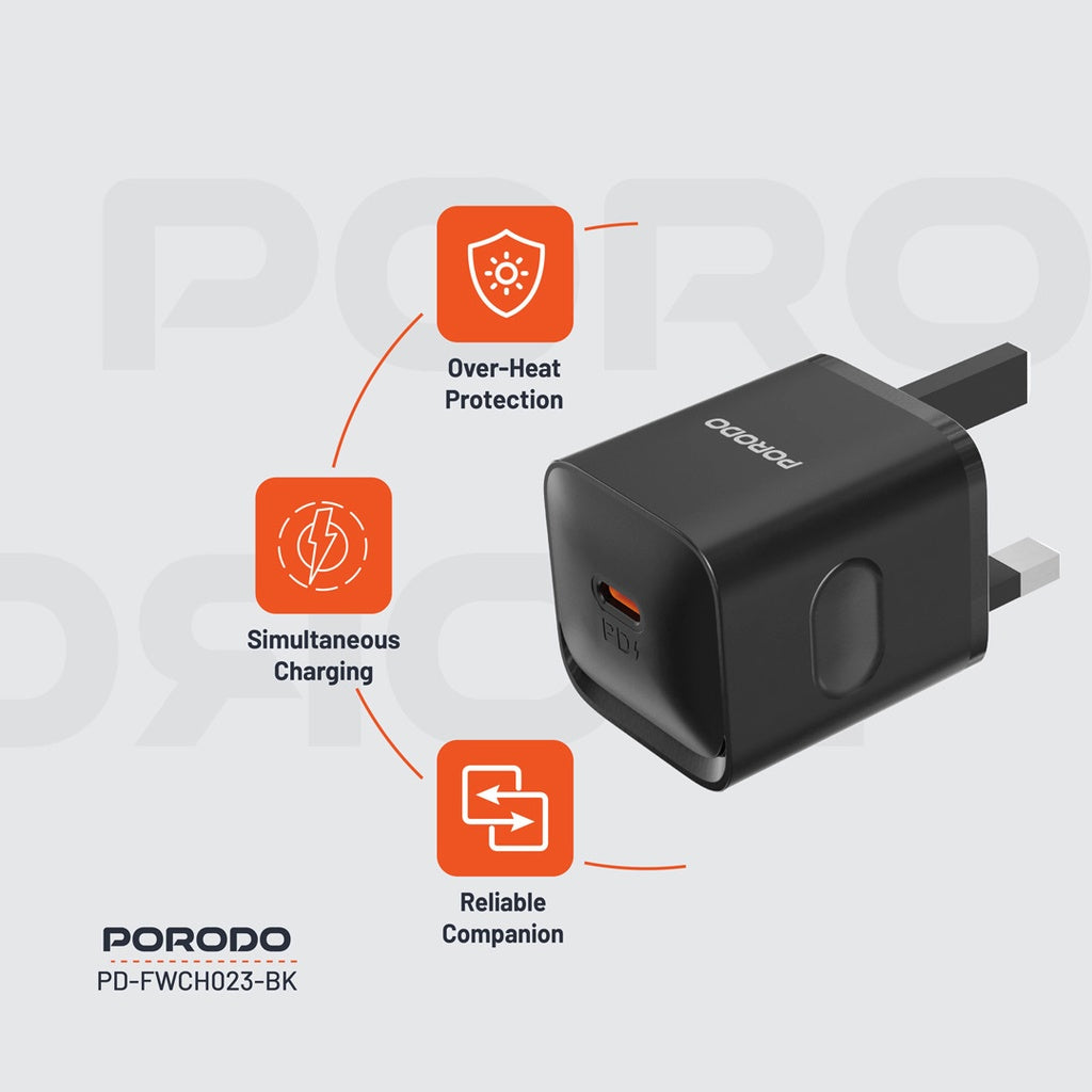 Porodo USB-C Power Delivery Wall Charger – Campnsea