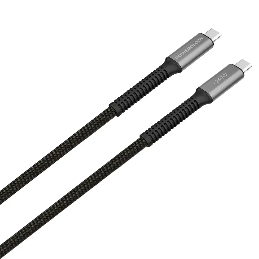 Powerology 240W USB4 Braided USB-C to USB-C Cable – Campnsea