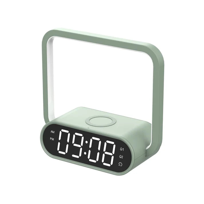 Crony F10 Wireless Charging Desk Lamp with Alarm Clock Touch Desk dimm ...