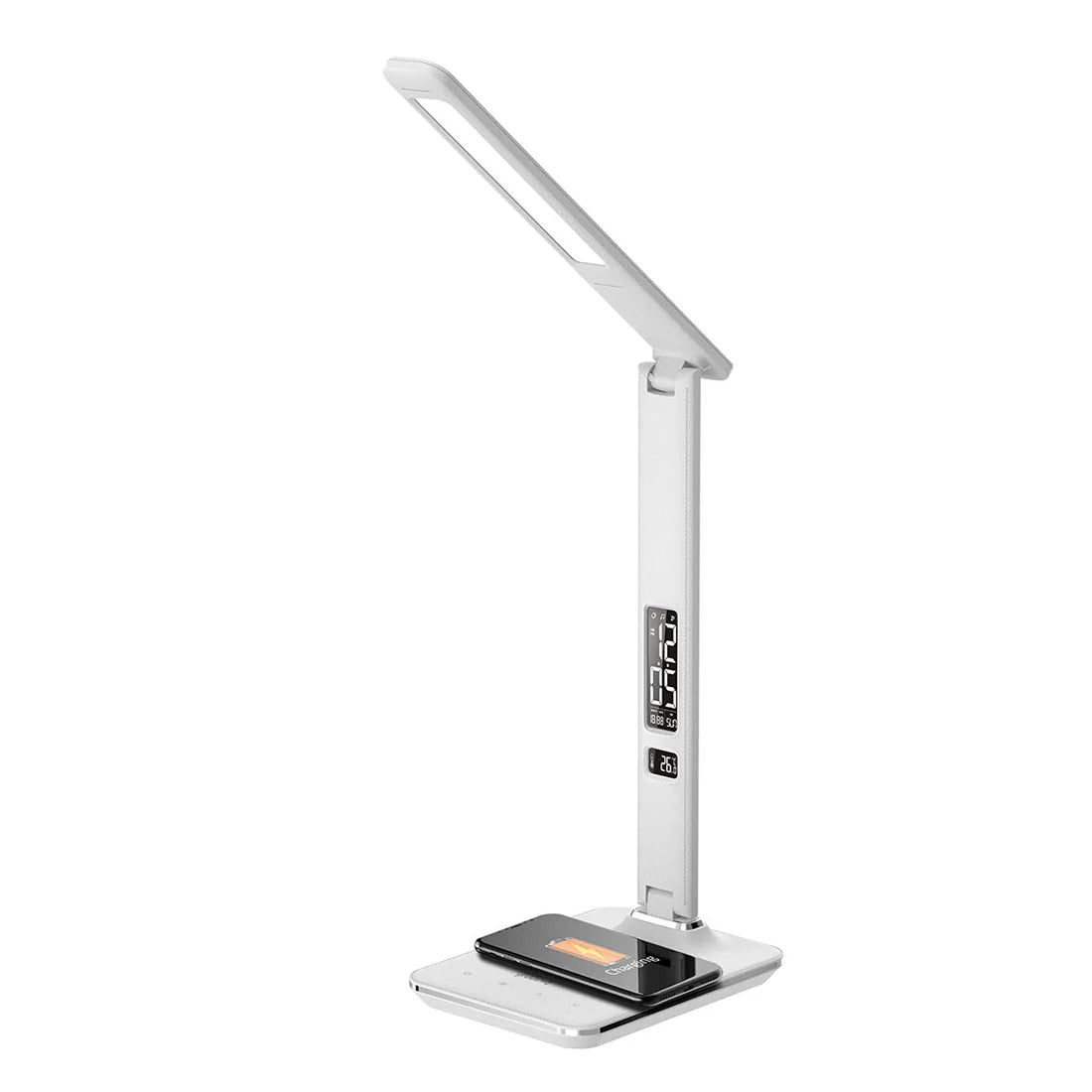 Crony U13Q Table Lamp with wirelese charge-night light Clock LED Desk ...