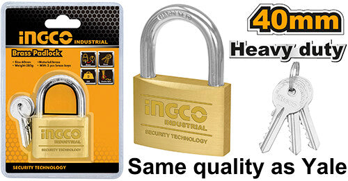 Ingco - Brass Padlock Heavy Duty DBPL0402 – Campnsea