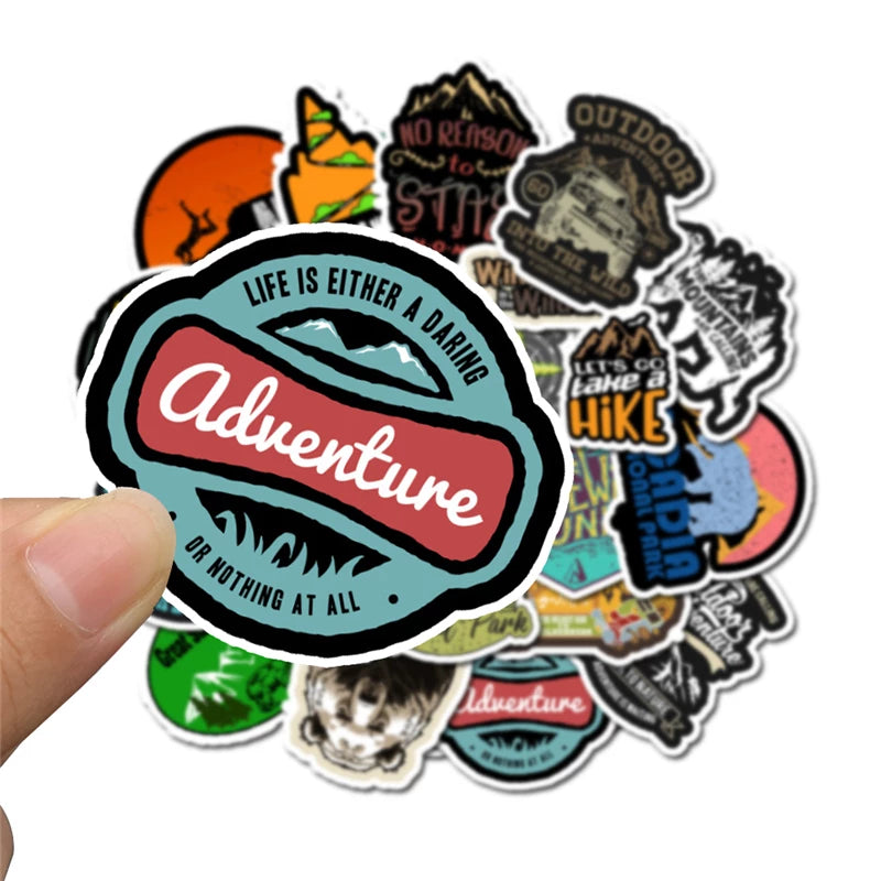 Outdoor Camping Sticker Pack (50 Pcs) – Campnsea