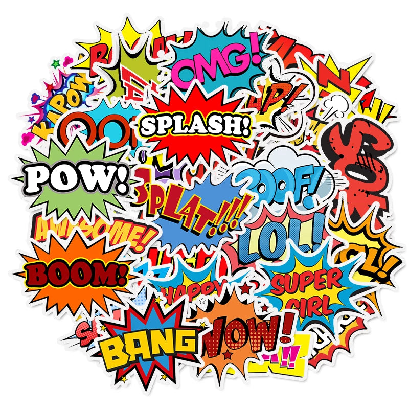 Comic Sticker Pack (50 Pcs) – Campnsea