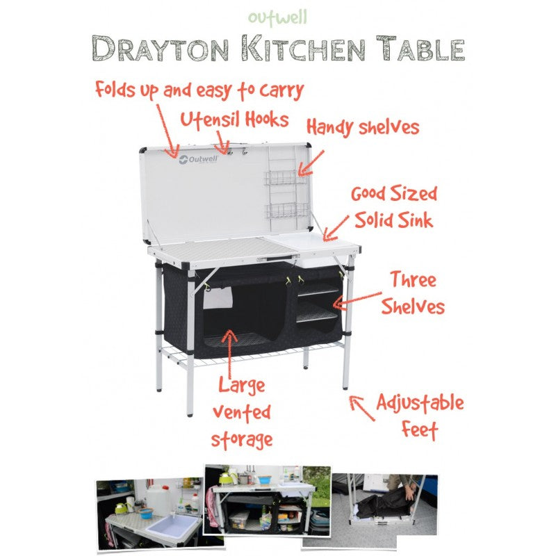 Outwell - Drayton Kitchen Table – Campnsea